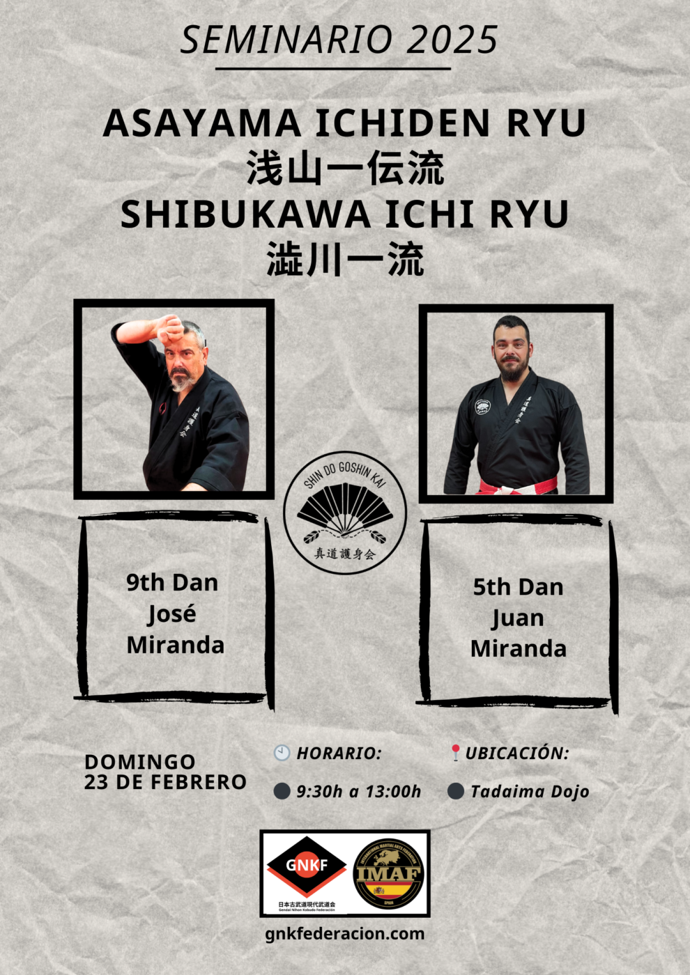Curso de Asayama Ichiden Ryu y Shibukawa Ichi Ryu en Figueres - GNKF